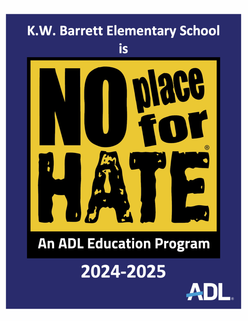 Barrett ADL No Place for Hate Designation 2024 2025 - K.W. Barrett ...